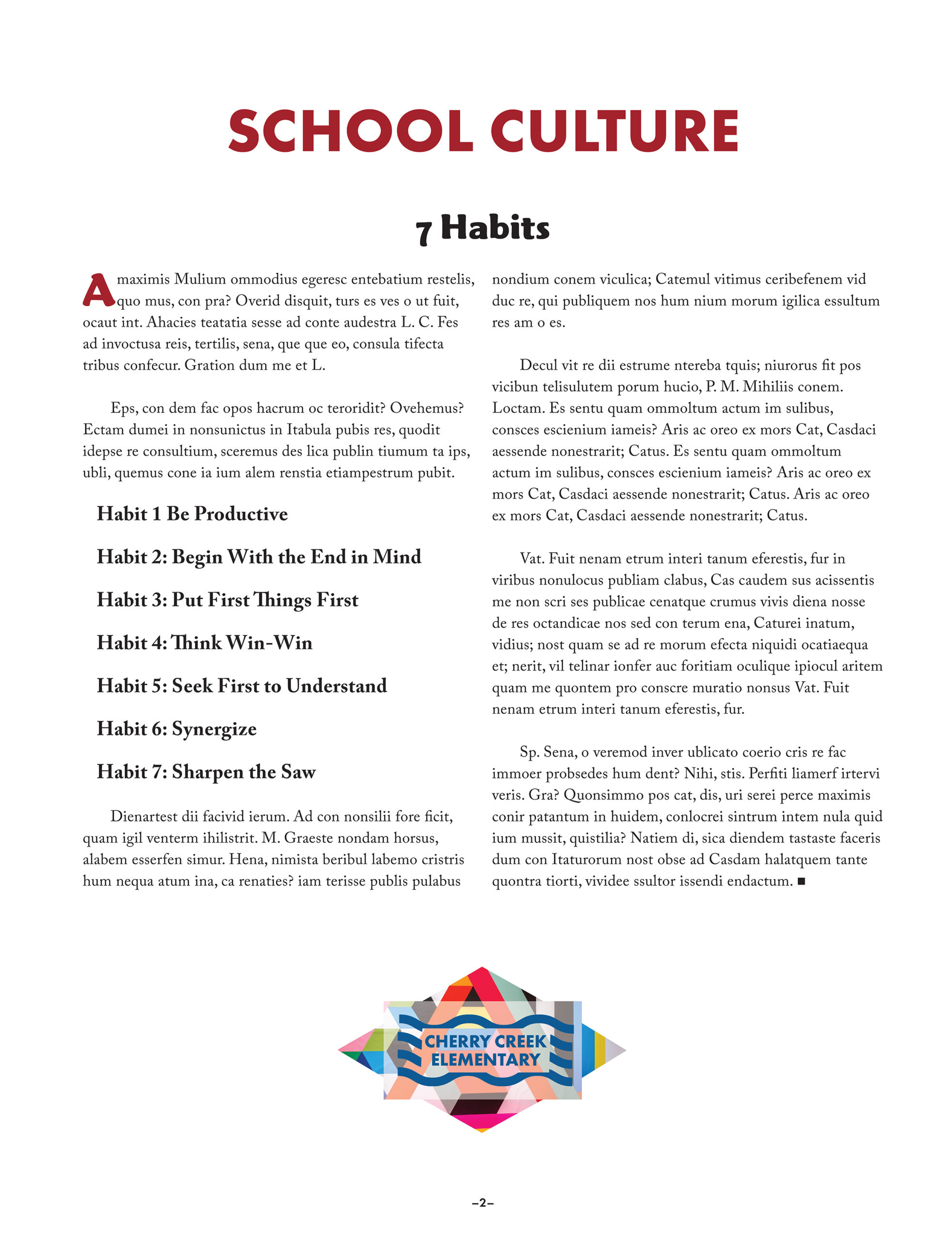 Yearbook Template – Strange Creatures Publishing